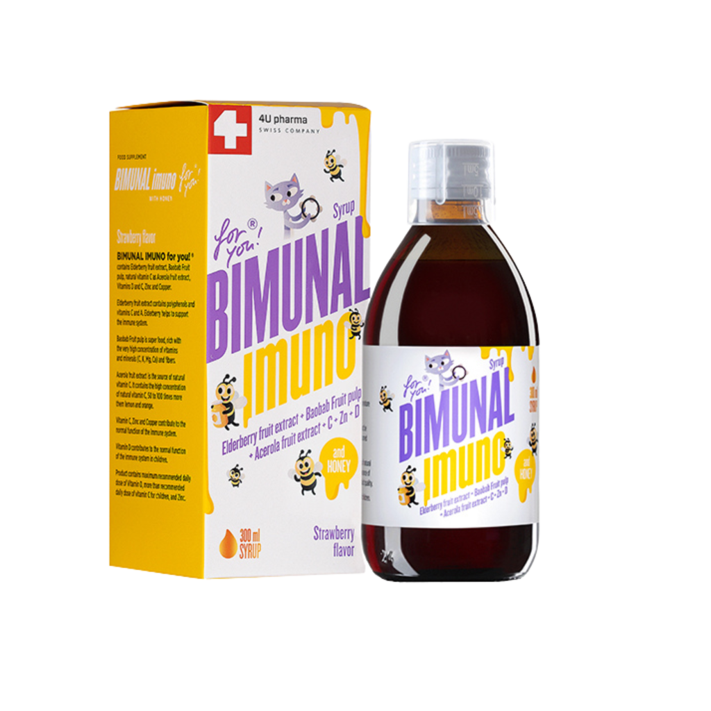4U Pharma BIMUNAL imuno sirup, 300ml - Li-pharma | Vaša online apoteka