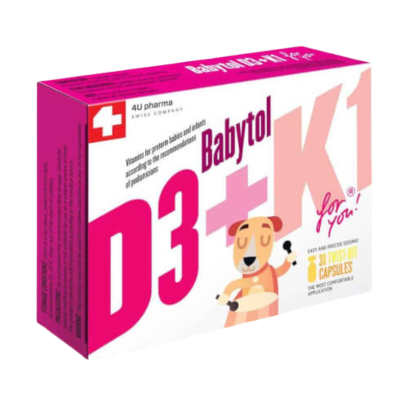 4U Pharma Babytol D3 + K1, 30 twist-off kapsula - Li-pharma | Vaša ...