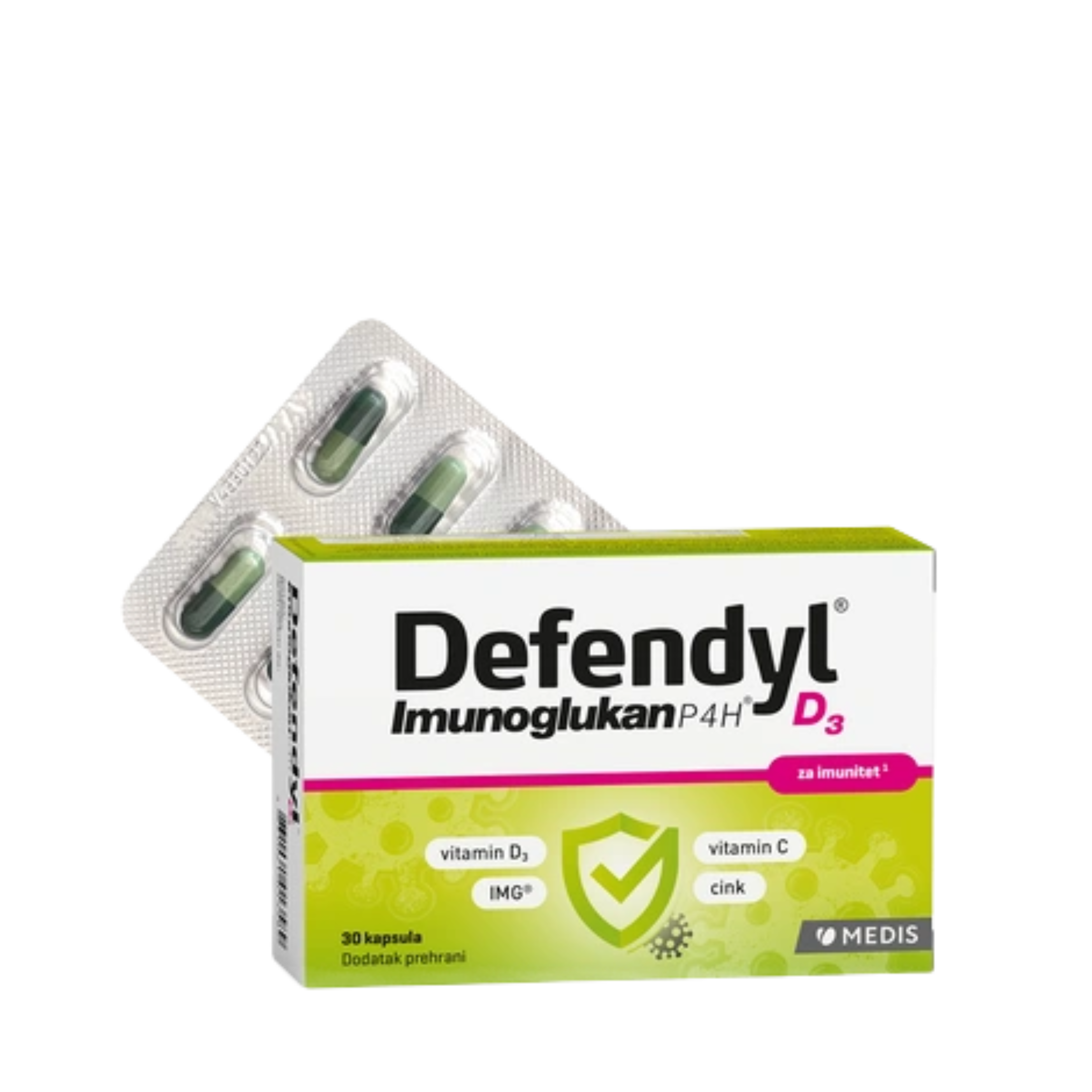 Defendyl-Imunoglukan P4H D3, 30 kapsula - Li-pharma | Vaša online apoteka